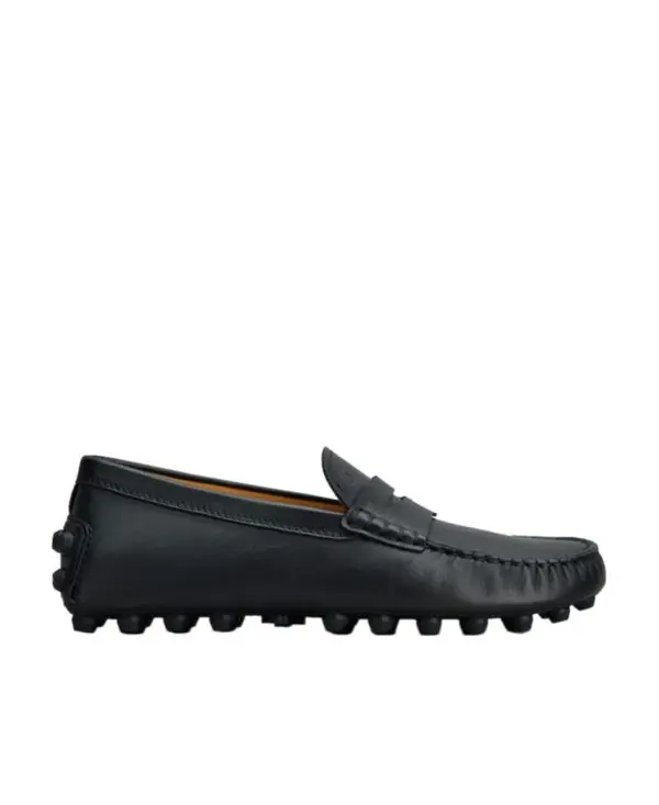 TOD'S Penny-slot Leather Loafers - Black