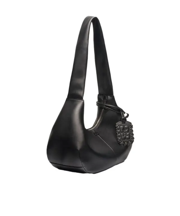 GANNI Sculpted Knot Detail Crossbody Bag - Black