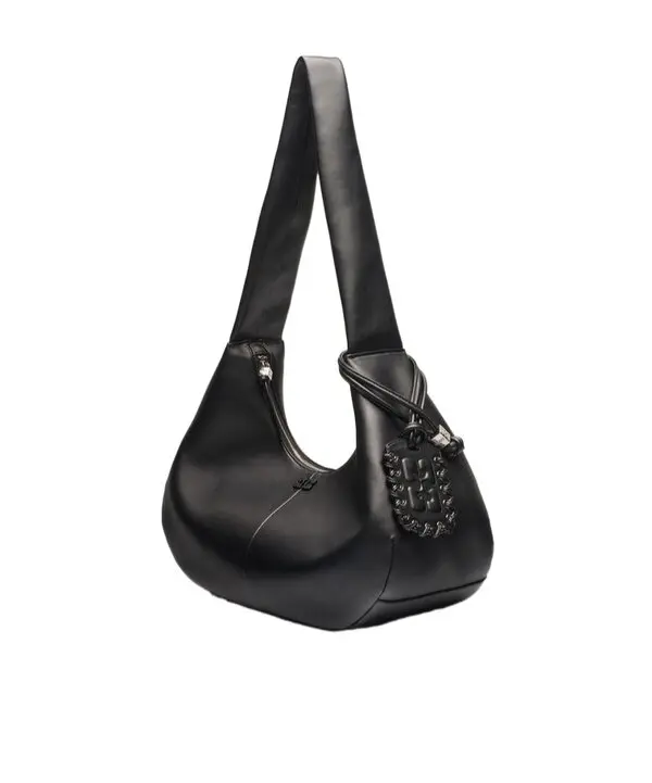 GANNI Sculpted Knot Detail Crossbody Bag - Black