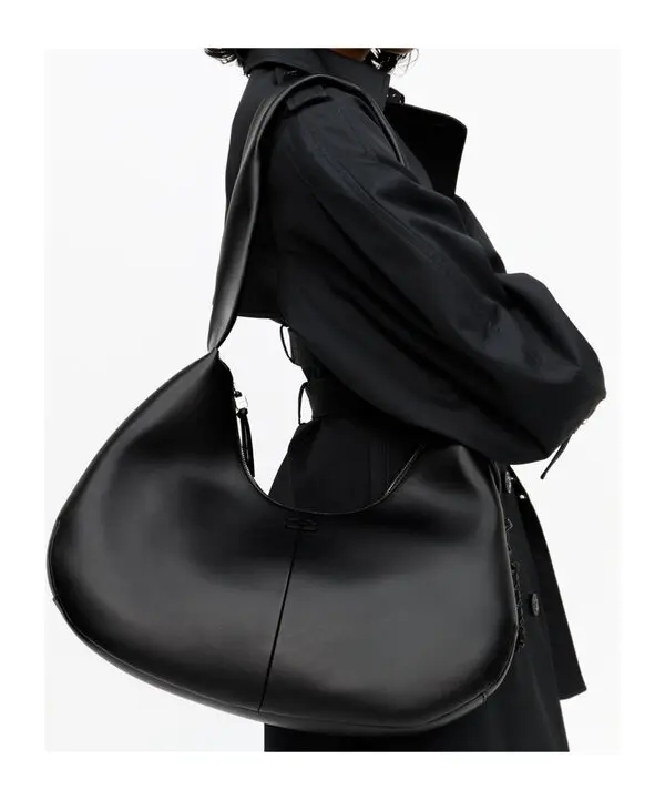GANNI Sculpted Knot Detail Crossbody Bag - Black