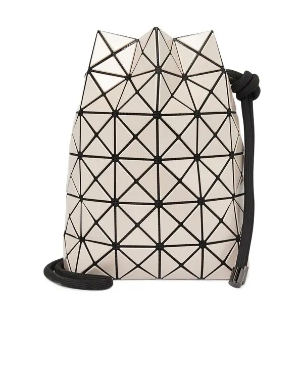 Issey Miyake Logo Embellished Drawstring Shoulder Bag - White