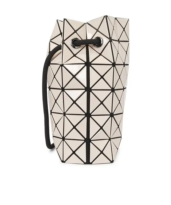 Issey Miyake Logo Embellished Drawstring Shoulder Bag - White
