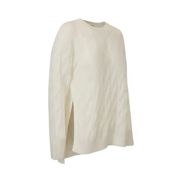 Max Mara Cable Knit Sweater With Slit Details - No