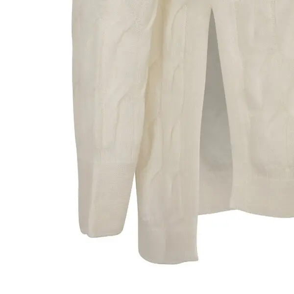 Max Mara Cable Knit Sweater With Slit Details - No