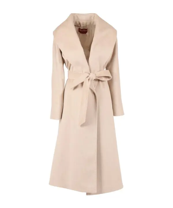 Max Mara Spiga Belted Coat - Nude