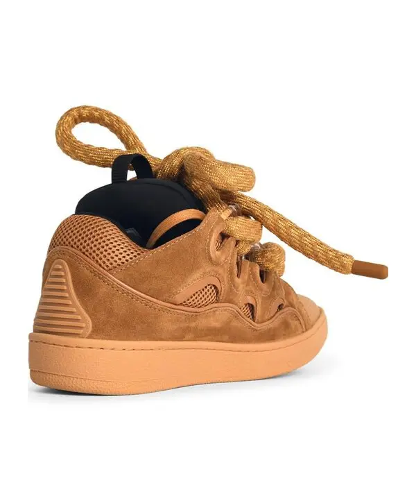 LANVIN Curb Lace-up Sneakers - Brown