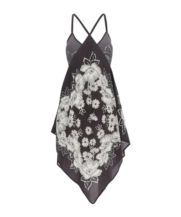 P.a.r.o.s.h Floral Print V-neck Dress