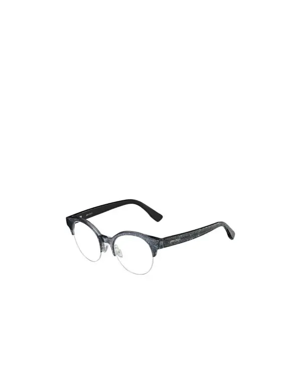 JIMMY CHOO Round Frame Eyeglasses - Black