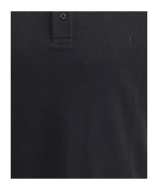 Saint Laurent Button Detailed Short-sleeved Polo Shirt - Black