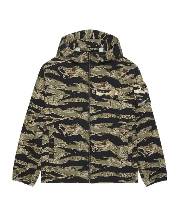 Givenchy Long-sleeved Camouflage Print Zip-up Windbreaker Jacket