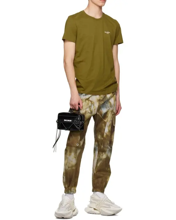 Balmain Logo Printed Top Handle Bag