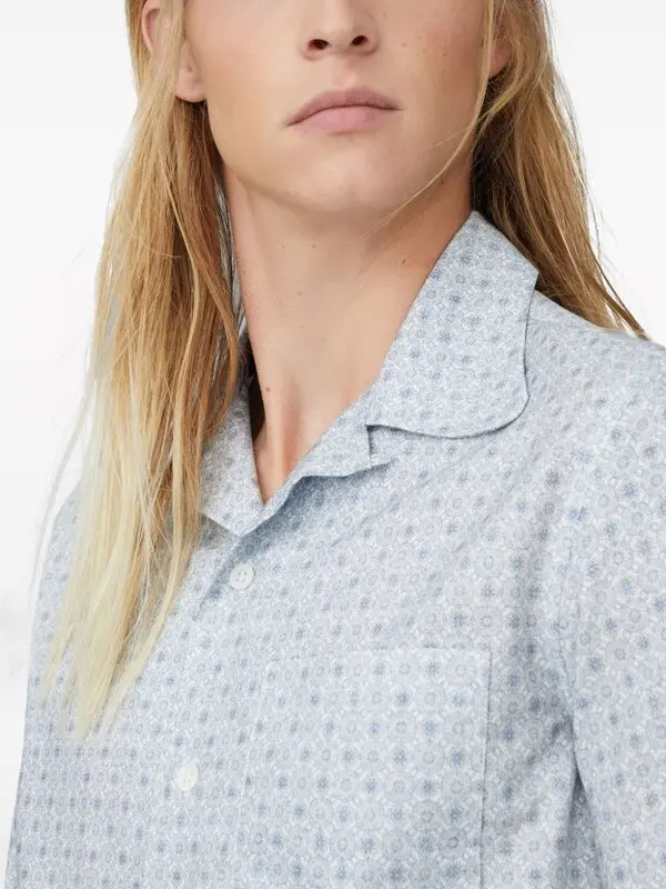 Brunello Cucinelli Geometric-pattern Cotton Shirt