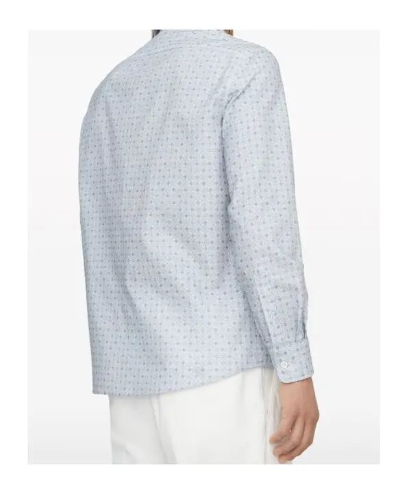 Brunello Cucinelli Geometric-pattern Cotton Shirt