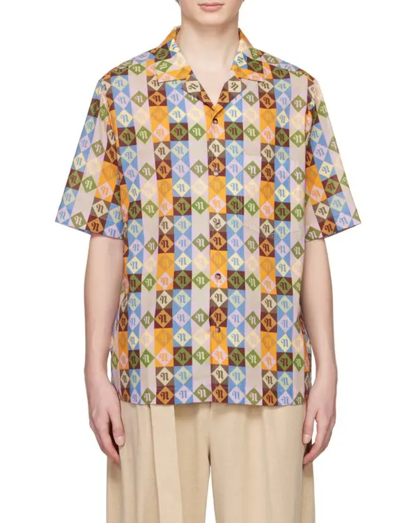 Nanushka Allover Printed Collared Button-up Shirt