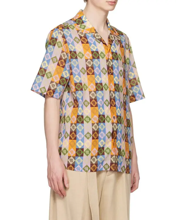 Nanushka Allover Printed Collared Button-up Shirt