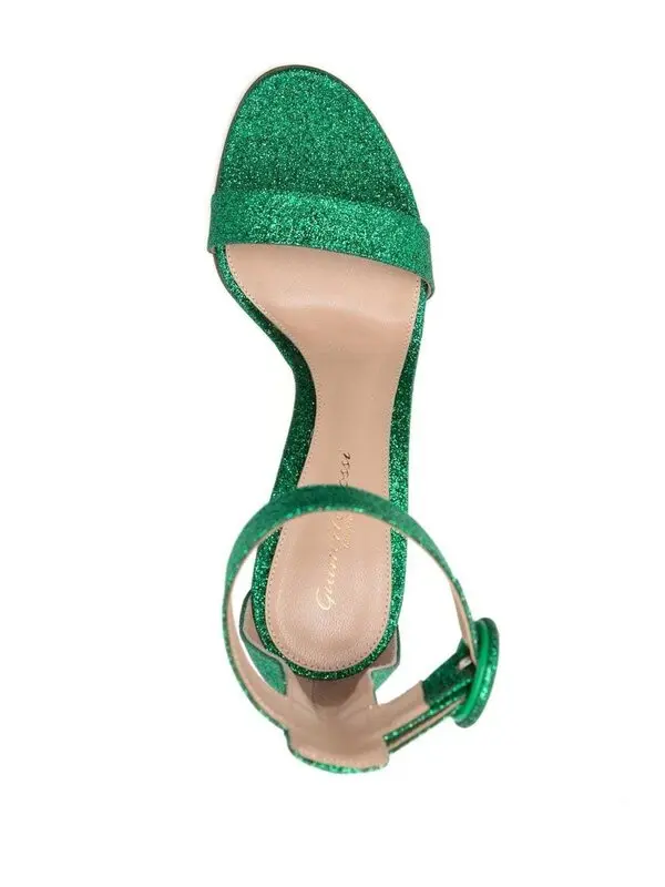 GIANVITO ROSSI Logo High-heeled Sandals - Green