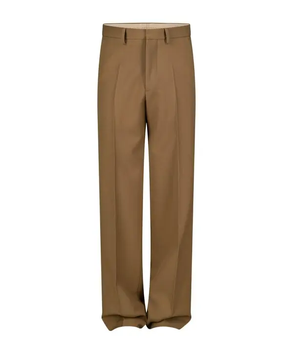Dries Van Noten Belt Loop Pleated Trousers - Brown