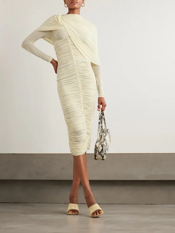 Magda Butrym Pleated Tulle Dress