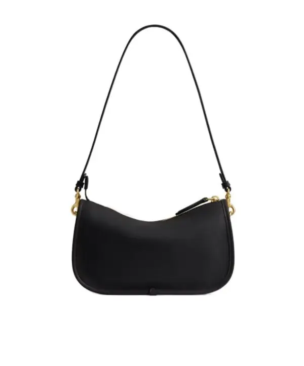 COACH Waverly Leather Shoulder Bag - Black