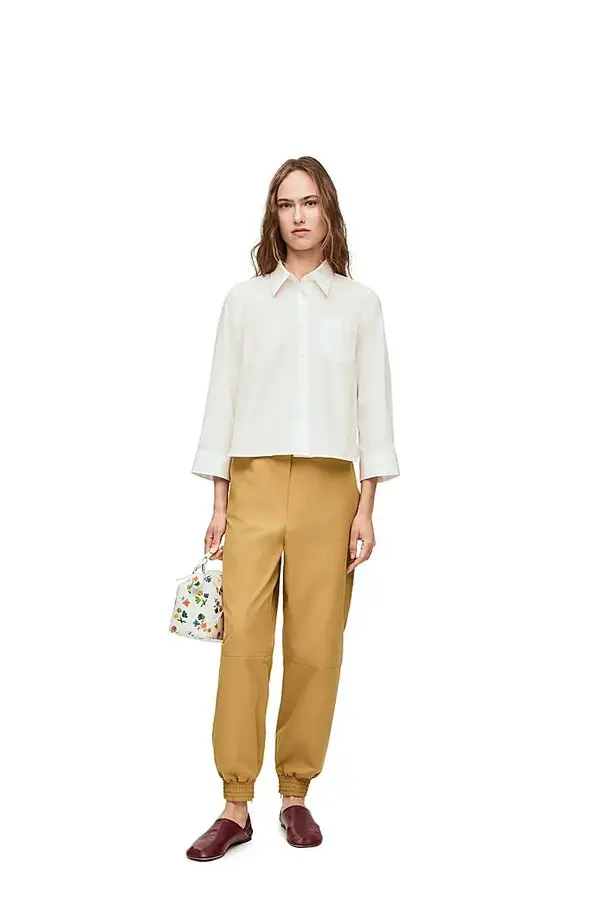 Loewe Elasticated Waist Trousers With Zippered Cuffs - Brown