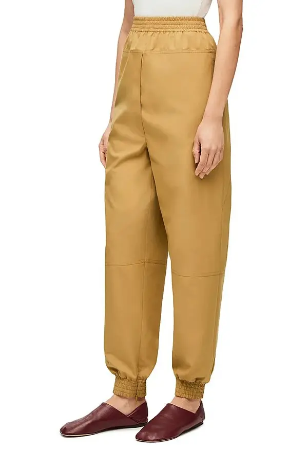 Loewe Elasticated Waist Trousers With Zippered Cuffs - Brown