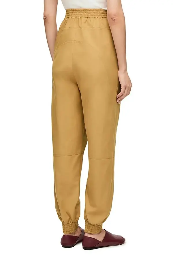 Loewe Elasticated Waist Trousers With Zippered Cuffs - Brown