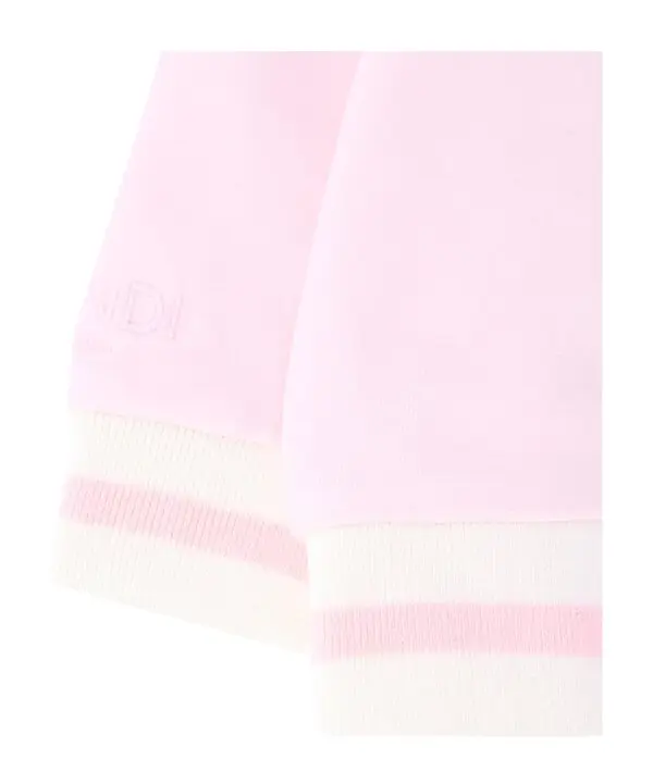 Fendi Teddy Bear Print Ribbed Trim Sweatshirt - Pink