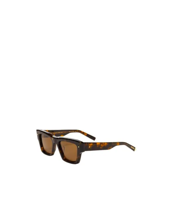 Valentino Garavani Rectangular Sunglasses With Logo Detail - Brown Turtle