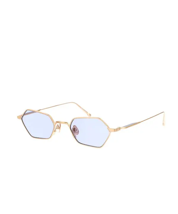 Matsuda Geometric Octagonal Frame Sunglasses - White