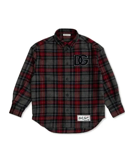Dolce & Gabbana Plaid Check Shirt With Dg Logo