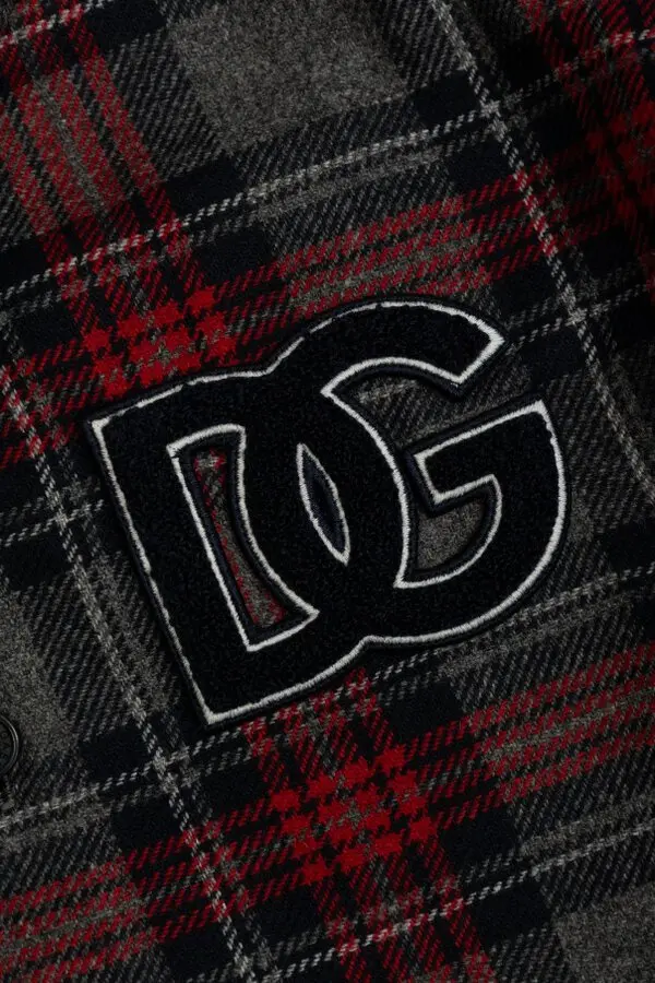 Dolce & Gabbana Plaid Check Shirt With Dg Logo