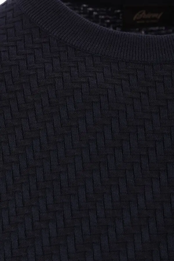 Brioni Trama Weave Crewneck Jumper