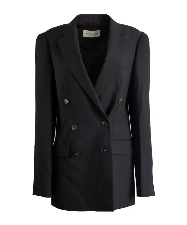 Dries Van Noten Long Sleeve Suit Jacket - Black