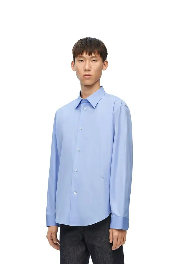 Loewe Shirt In Cotton - Light Blue