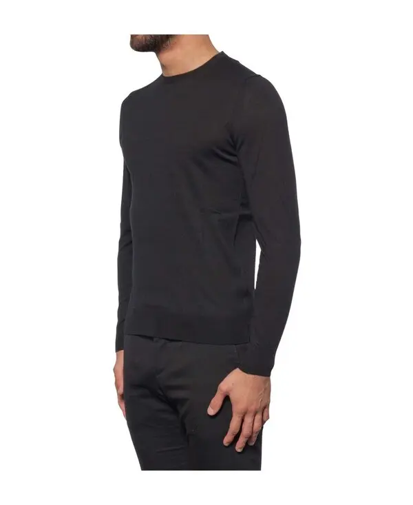 PAOLO PECORA Crewneck Knitted Jumper - Black