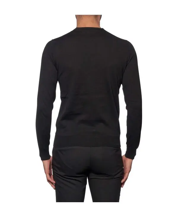 PAOLO PECORA Crewneck Knitted Jumper - Black