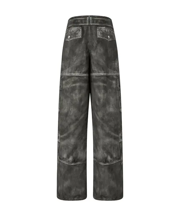 Pinko Distressed Wide-leg Cargo Trousers