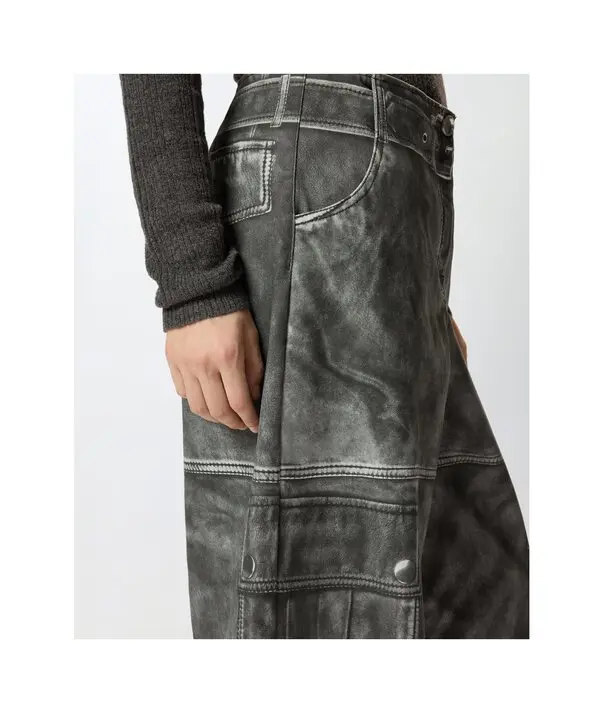 Pinko Distressed Wide-leg Cargo Trousers