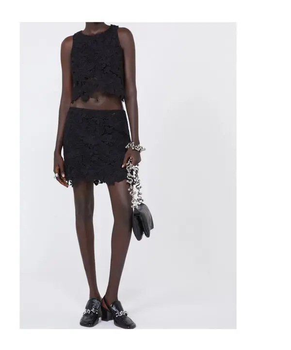 Sportmax Vasto Floral Embroidered Lace Top