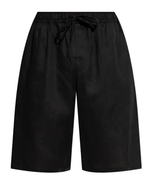 Dolce & Gabbana Logo Embroidered Drawstring Shorts - Black