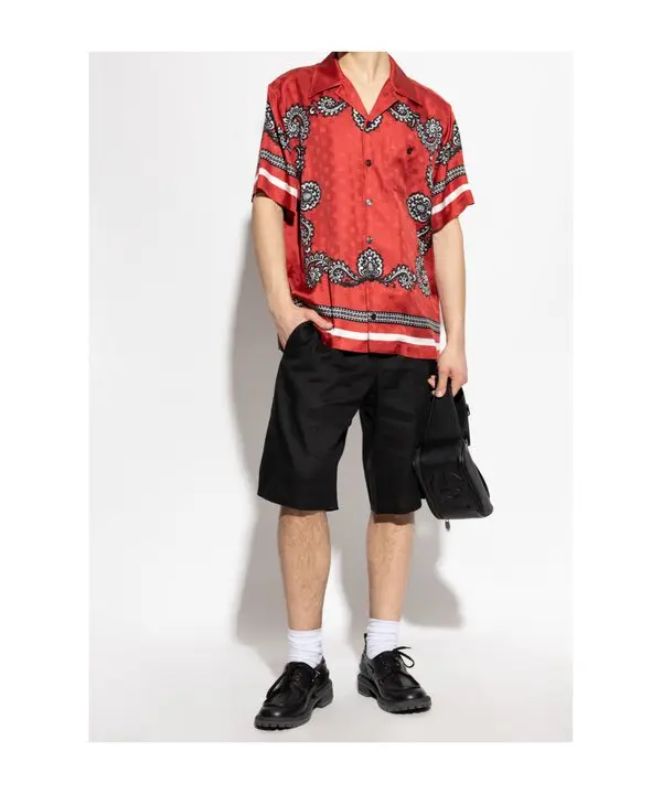 Dolce & Gabbana Logo Embroidered Drawstring Shorts - Black