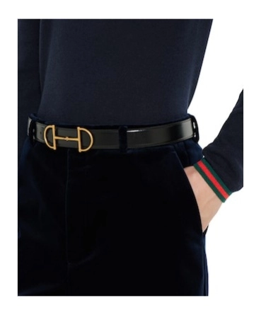 Gucci Fine Cashmere Turtleneck Jumper With Web Stripe Trim - Dark Blue