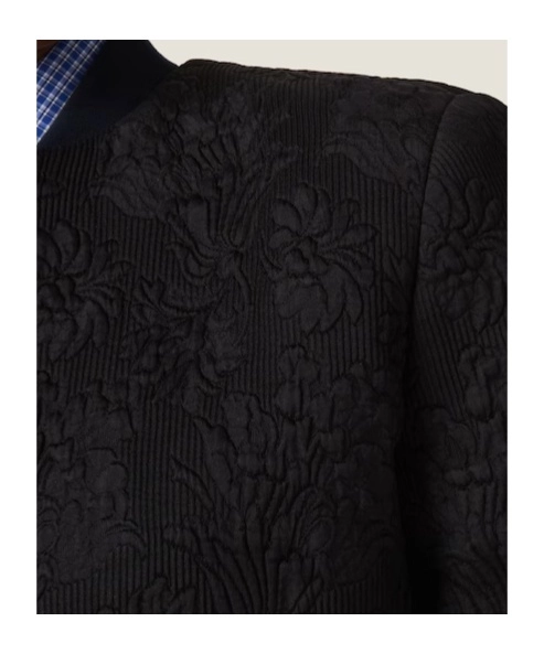 Miu Miu Single-breasted Matelassé Effect Jacquard Jacket - Black