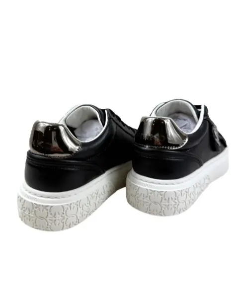 Pinko Lace-up Perforated Detail Sneakers - Black