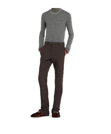 Gucci Fine Cashmere Turtleneck Jumper With Web Stripe Trim - Gray