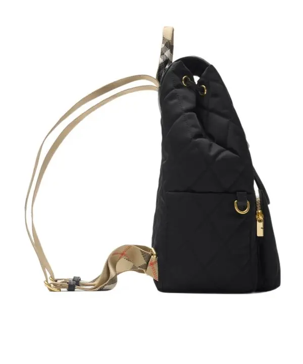 Burberry Quilted Horseshoe Backpack - Black