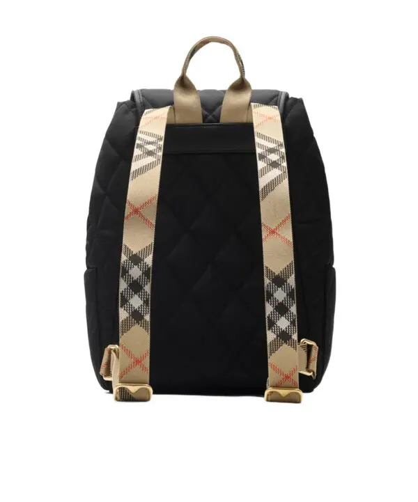 Burberry Quilted Horseshoe Backpack - Black