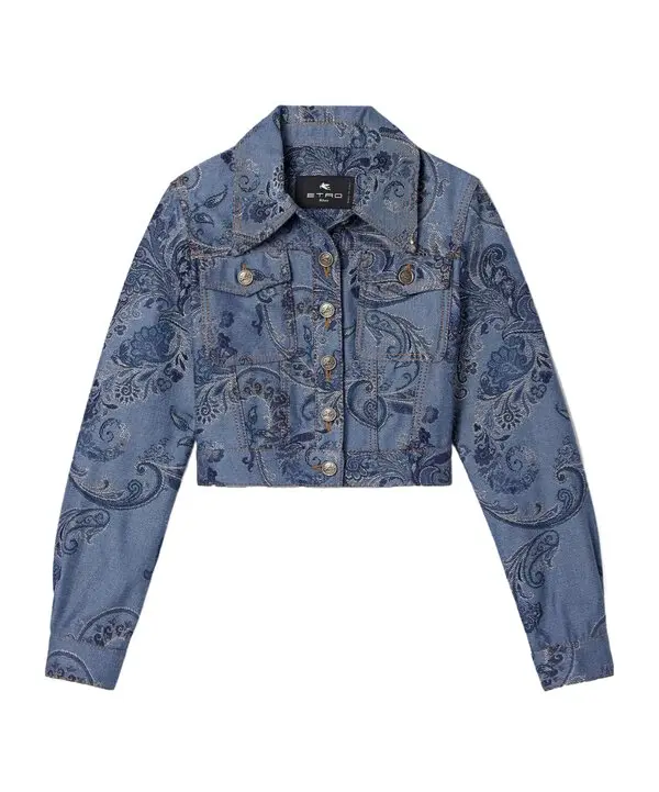 Etro Jacquard-print Denim Jacket