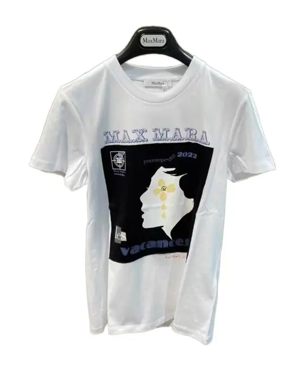 Max Mara Printed Round Neck Short Sleeve T-shirt