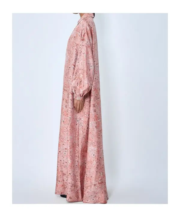 Max Mara Embellished-collar Printed Maxi Dress